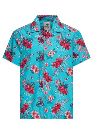 King Kerosin Herren Hawaiihemd Hibiscus