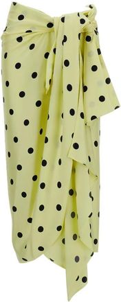Sportmax Femme, Jupes, Jaune, Taille: 38 FR Gonna Longuette a Pois