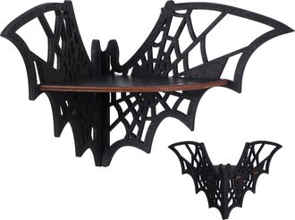 BESPORTBLE Veemoon Eckregal Holz mit Filigranem Hohlmuster Schwebendes Wandregal zur Wandmontage f&uuml;r Wohnzimmer und K&uuml;che Dekoratives Aufbewahrungsregal mit Viel