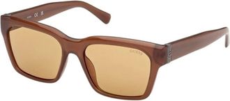 Guess Homme, Accessoires, Brun, Taille: 54 MM Lunettes de soleil carr&eacute;es