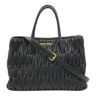 Miu Miu Pre-owned Sac 2-en-1 en cuir Matelass&eacute; - Femme - Pre-owned - Noir - Taille: ONE Size