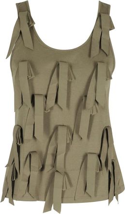 Isabelle Blanche Femme, Tops, Vert, Taille: 36 FR Top &agrave; franges