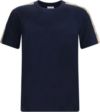 Burberry Homme, Tops, Bleu, Taille: S T-Shirt Col Rond