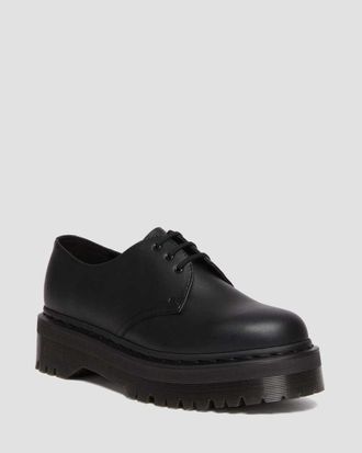 Dr. Martens 1461 Felix Quad Mono Vegan Plateauschuhe in Schwarz, Gr&ouml;&szlig;e: 36