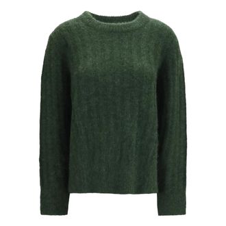 Allude Kaschmir-Seiden-Pullover mit Rundhalsausschnitt - - Knitwear - Damen - Gr&uuml;n - L