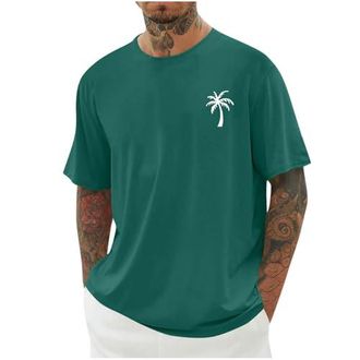 Generic T-shirts &agrave; col rond &agrave; manches courtes pour homme - L&eacute;ger - Hauts de loisirs - Confortable et respirant - Extensible dans de nombreuses couleurs - Chem