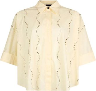 Liu Jo Femme, Blouses et Chemises, Beige, Taille: 40 FR Ca6345.3 Shirt