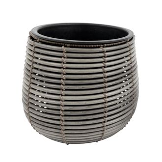 CB Home & Style Pflanztopf Pflanzkübel Pflanzenkuebel Blumentopf Blumenkübel Kunststoff Pflanztöpfe mit Kunststoffeinsatz (Hellgrau, 29x29x24cm)