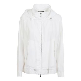 Moorer Femme, Vestes, Blanc, Taille: 36 FR Veste en coton et lin