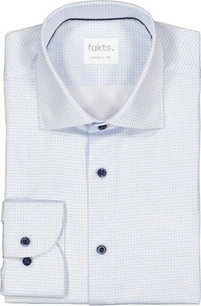 Fakts Herren Hemd blau gemustert