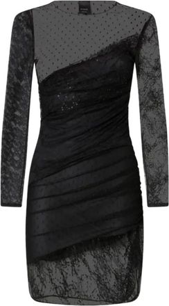 Pinko Pinko, Femme, Robes, Noir, Taille: 40 FR Backgammon Dress