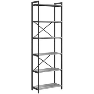 vidaXL B&uuml;cherregal Grau Sonoma 60 x 30 x 188 cm Holzwerkstoff Vidaxl