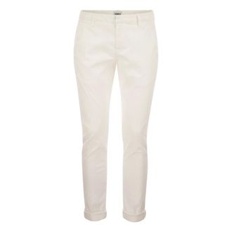 Dondup Homme, Pantalons, Blanc, Taille: W40 Gaubert Chinos Coupe Slim