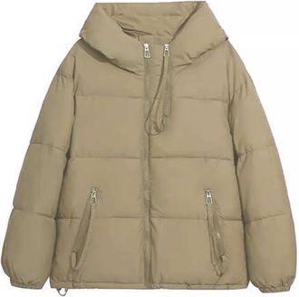 Generic Vestes dhiver courtes et &eacute;paisses pour femmes, manteau chaud et &eacute;l&eacute;gant pour temps froid 2026, marron, XXL