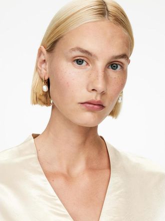 Arket Hoops Mit Perle -Goldfarben