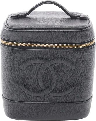 Chanel 2000-2002 CC Caviar Vanity Case handbag - Schwarz