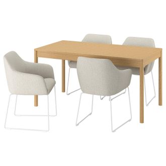 IKEA TONSTAD / TOSSBERG Tisch und 4 St&uuml;hle