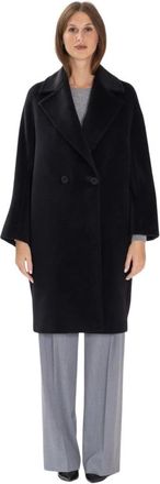 Max Mara Femme, Manteaux, Noir, Taille: 38 FR Tokio Double-Breasted Coat