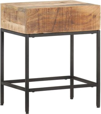 vidaXL Vidaxl - Table dappoint 40x30x50 cm Bois massif de manguier brut