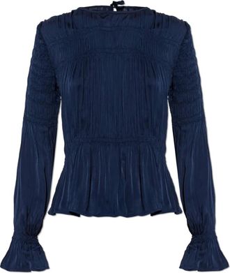 By Malene Birger Femme, Blouses et Chemises, Bleu, Taille: 38 FR Blouses