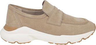Tod's Femme, Chaussures, Beige, Taille: 38 1/2 EU Run 54C Mocassins Slip-on