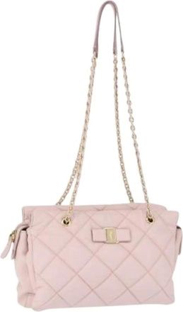 Ferragamo Sac port&eacute; &eacute;paule Pre-owned - Femme - Pre-owned - Rose - Taille: ONE Size
