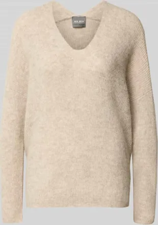Mos Mosh Strickpullover aus Woll-Mix mit V-Ausschnitt Modell THORA