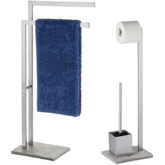 WENKO Handtuchst&auml;nder, Stand wc Garnitur, granit - Wenko