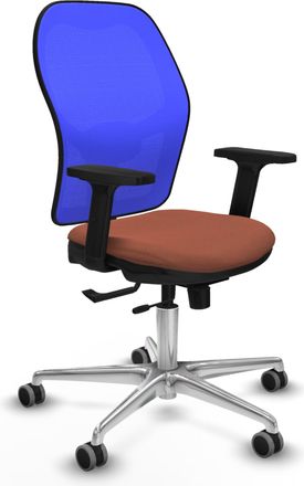 Piqueras y Crespo Stuhl mit verstellbarer Lendenwirbelst&uuml;tze Jorquera mit 2D-Armlehnen, ausgestattet mit Syncro/Traslack und injiziertem Schaumstoff, mit Rollen von 65 