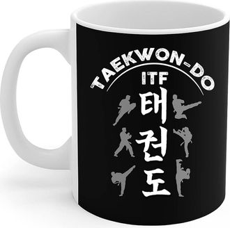 Generic Taekwondo - Cooles Vintage Taekwon-Do Itf Koreanisches Kampfsporttraining Becher Neuheit Teetasse Personalisiert Kaffee-Becher Lustig Geschenk F&uuml;r Geb