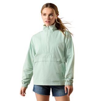 Ariat Womens Whisper Pullover Jacket Long Sleeve in Silt Green, Size 2X-Large, by Ariat