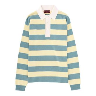 Gucci L/S Polo - - Tops - Herren - Mehrfarbig - M