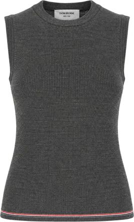 Thom Browne RWB Merinowoll-Oberteil - - Knitwear - Damen - Grau - M
