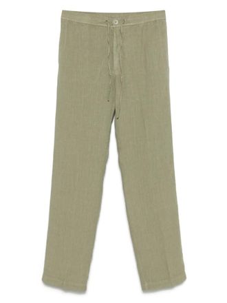 120% Lino pantalon en lin - Vert