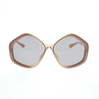 Chlo&eacute; Pentagonale Sonnenbrille mit Regenbogenfarben - - Accessories - Damen - Beige - 58 MM