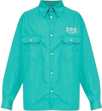 Willy Chavarria Homme, Chemises, Vert, Taille: S Corcoran Shirt