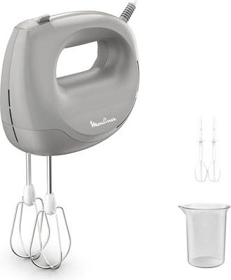 Moulinex Easy Max, Batteur, M&eacute;lange parfait, Compact, Bouton r&eacute;glable avec 5vitesses, 2 jeux de fouets, Poivre, HM262BF0