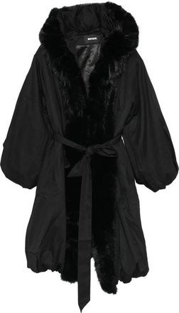 Rotate Faux-fur Trim Hooded Coat