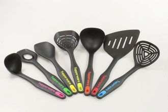 Tupperware Griffbereit Sch&ouml;pf-, Schaum-Servier-Sch&ouml;pf, R&uuml;hrl&ouml;ffel, Wender - 7-teiliges K&uuml;chenutensilien-Set aus Kunststoff - Sp&uuml;lmaschinenfest, bis 200 Grad hitz