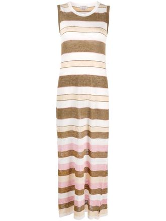 Woolrich robe longue &agrave; rayures - Blanc