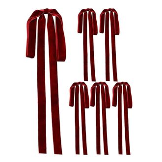 Generico Weihnachtsbaumschleife, Schleifen mit Draht, 6 St&uuml;ck, Dekoration f&uuml;r Partys, Weihnachten, Versammlungen, Hochzeiten, Zuhause, Partys