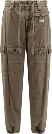 Dolce & Gabbana Homme, Pantalons, Vert, Taille: XL Wide Pantalons