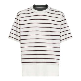 Bottega Veneta Geripptes Rundhals-T-Shirt - - Tops - Herren - Mehrfarbig - L
