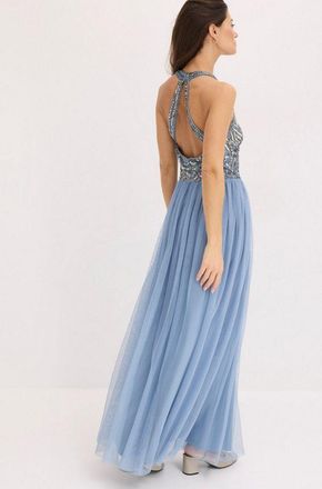 Bonprix Maxikleid ausgestellte Passform, Neckholder mit Keyhole-Ausschnitt, &auml;rmellos