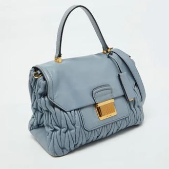 Miu Miu Pre-owned Cuir sacs-main - Femme - Pre-owned - Bleu - Taille: ONE Size