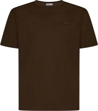 Herno Homme, Tops, Vert, Taille: 4XL T-shirt en coton