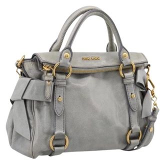Miu Miu Sac &agrave; main Pre-owned - Femme - Pre-owned - Gris - Taille: ONE Size