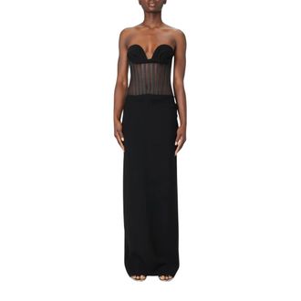 M&ocirc;not Monot, Femme, Robes, Noir, Taille: 38 FR &Eacute;l&eacute;gante Robe Maxi