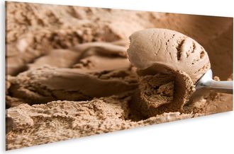 Islandburner Prime Bild auf Leinwand Schokoladeneis für Eisdiele Eiscafe Küche Bilder Wandbilder Poster