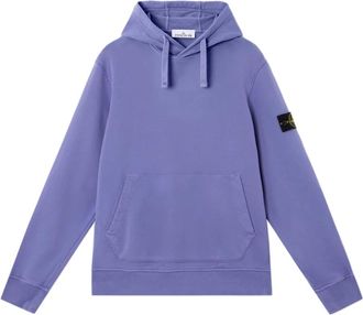 Stone Island Homme, Sweatshirts et sweats &agrave; capuche, Violet, Taille: XL SweaT-shirt Lila en Molleton de Coton &agrave; Col Rond